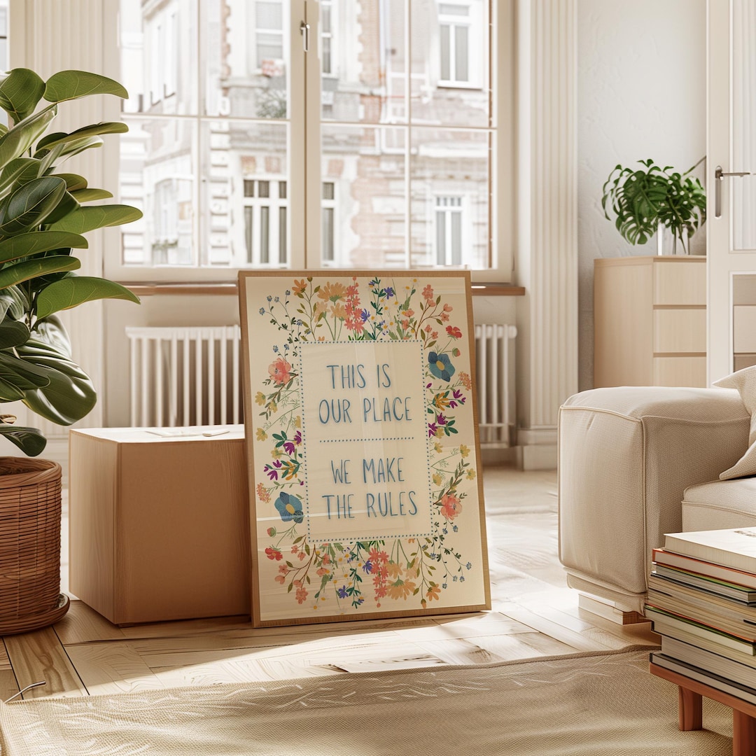 Taylor Lyric Floral Wall Art Print: This is Our Place (digital Download ...