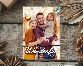 Holiday Card 5x7 Template Digital Download Edit With Canva - Etsy