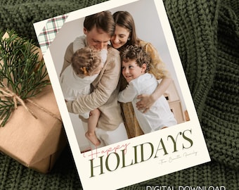 Holiday Card 5x7 Template Digital Download Edit With Canva - Etsy