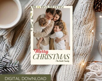 Holiday Card 5x7 Template Digital Download Edit With Canva - Etsy