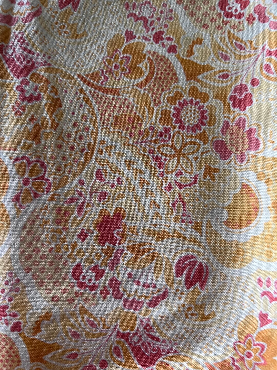 Mimi Flower Collage Buttercup by Chez Moi for Moda Orange Floral Print ...