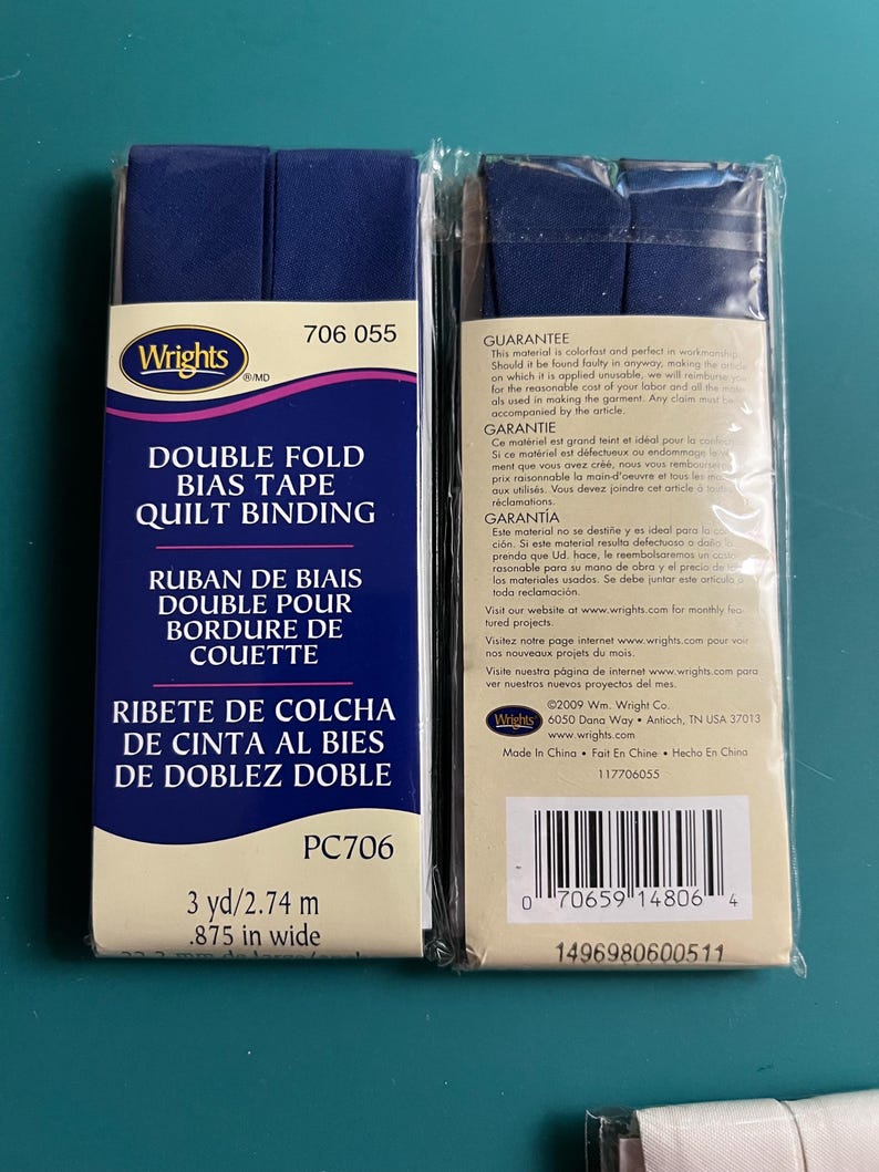 Wrights Double Fold Bias Tape Quilt Binding 3yd / .875 Wide - Etsy