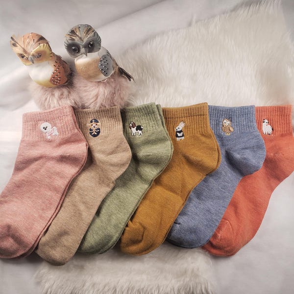 Ankle Socks With Animals - Etsy