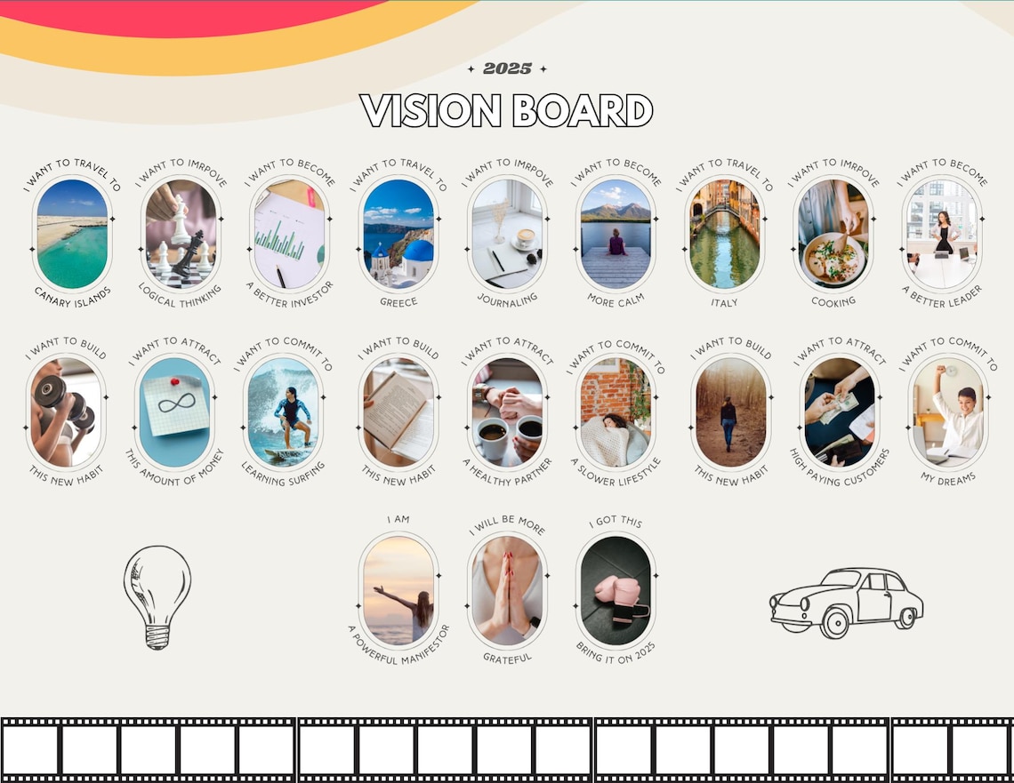 2025 Christmas Vision Board Personalized Gifts Vision Boards Digital ...