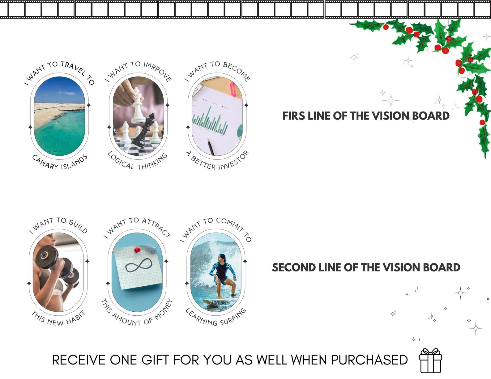 2025 Christmas Vision Board Personalized Gifts Vision Boards Digital ...