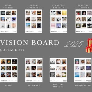 Collage Vision Board Kit 2025 Vision Board Printables Fully ...