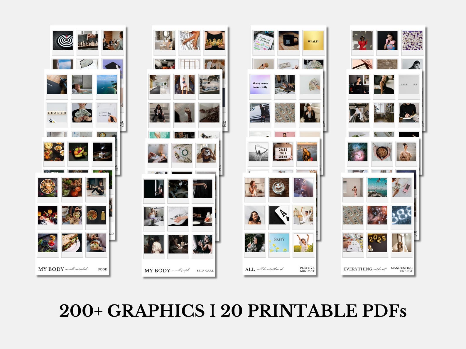 Collage Vision Board Kit 2025 Vision Board Printables Fully ...