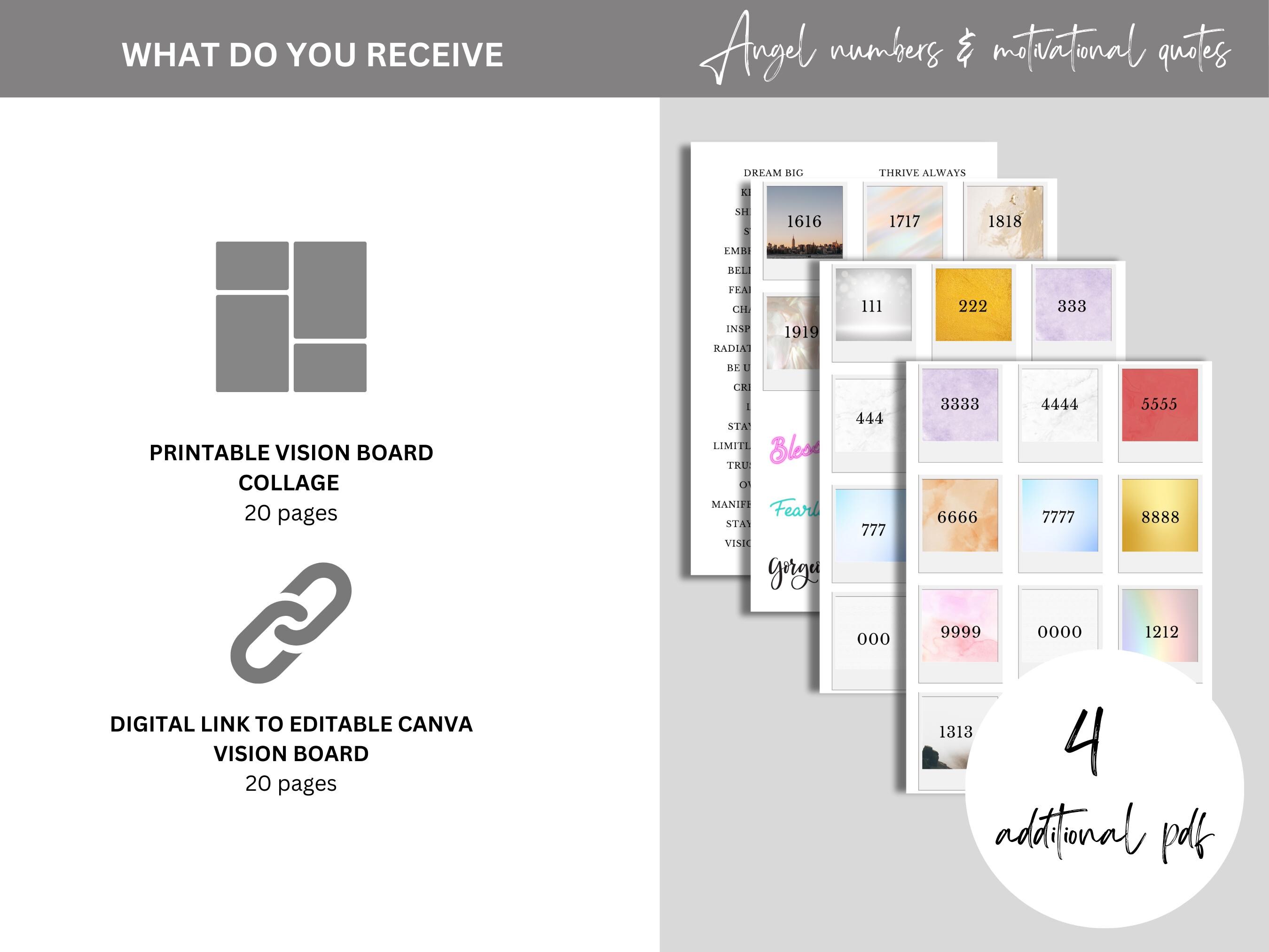 Collage Vision Board Kit 2025 Vision Board Printables Fully ...