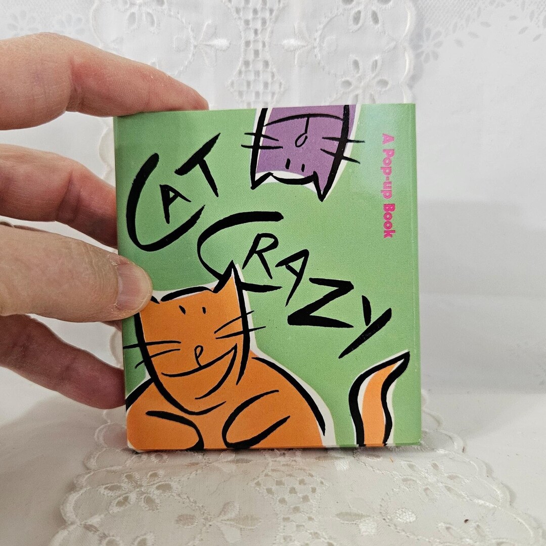Crazy Cats Vintage Pop-up Book Tiny Book Cat Lover Stocking Stuffer Cat ...