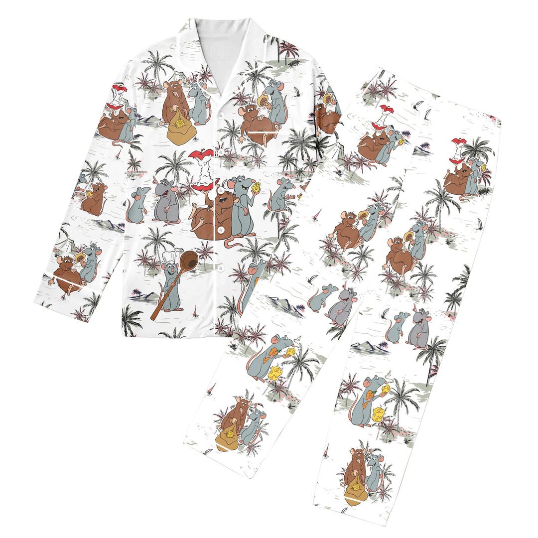 Funny Ratatouille Tropical Pajamas, Mouse Chef Pajama Set, Remy the Rat ...