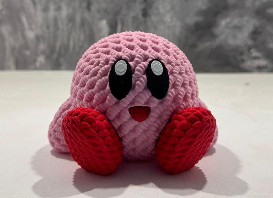 3D Printed Crochet Styled Kirby - Etsy