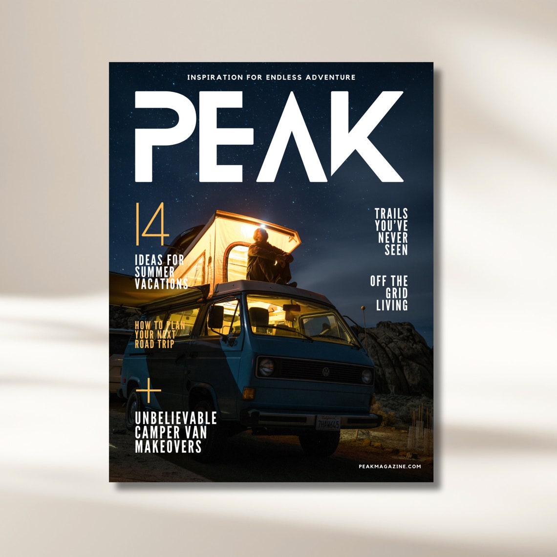 Outdoor Magazine Cover Template, Digital Magazine Cover Template, Canva ...