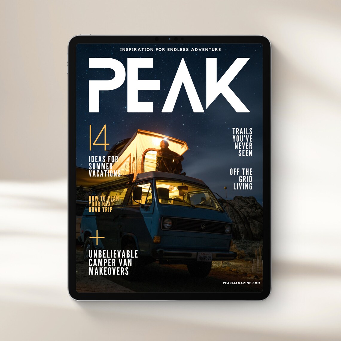 Outdoor Magazine Cover Template, Digital Magazine Cover Template, Canva ...