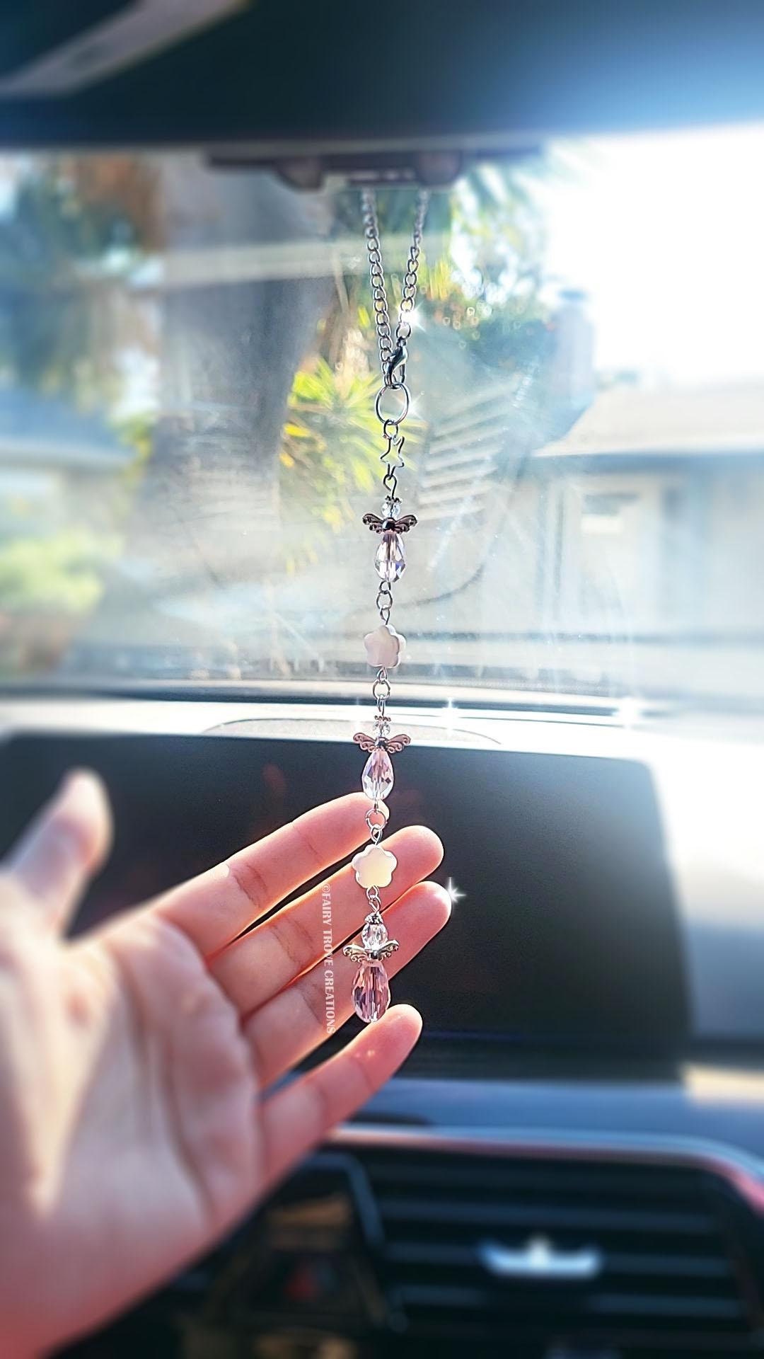 Three Guardian Angels Car Rear View Mirror Charm, Car Accessory ...