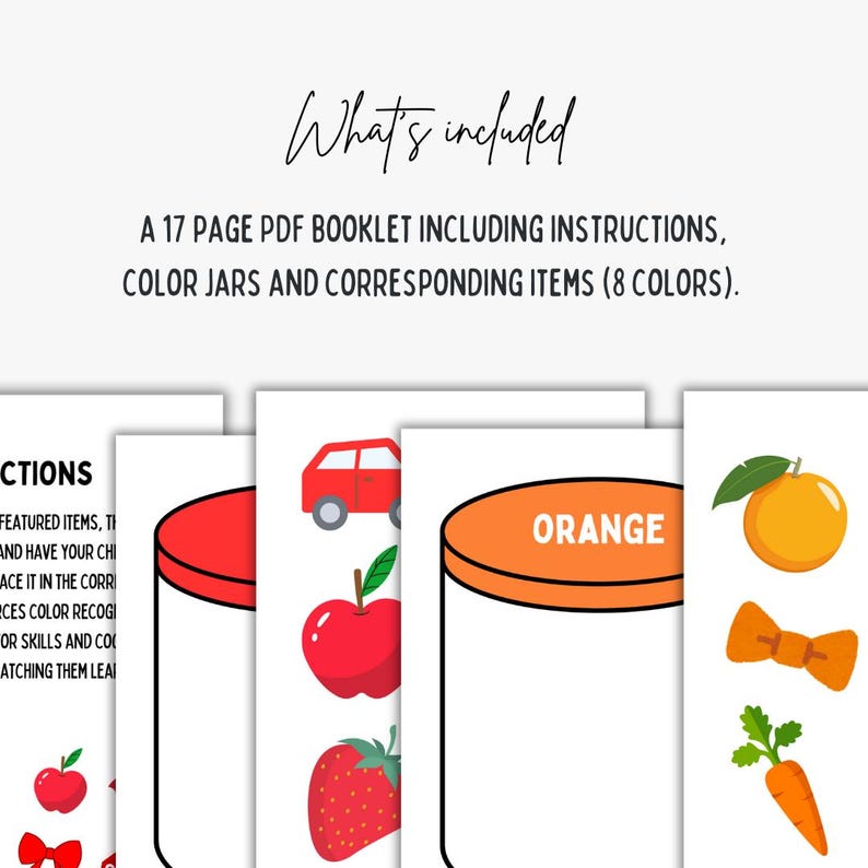 Color Matching Activity for Kids, Color Sorting Jar Activity, Toddler ...