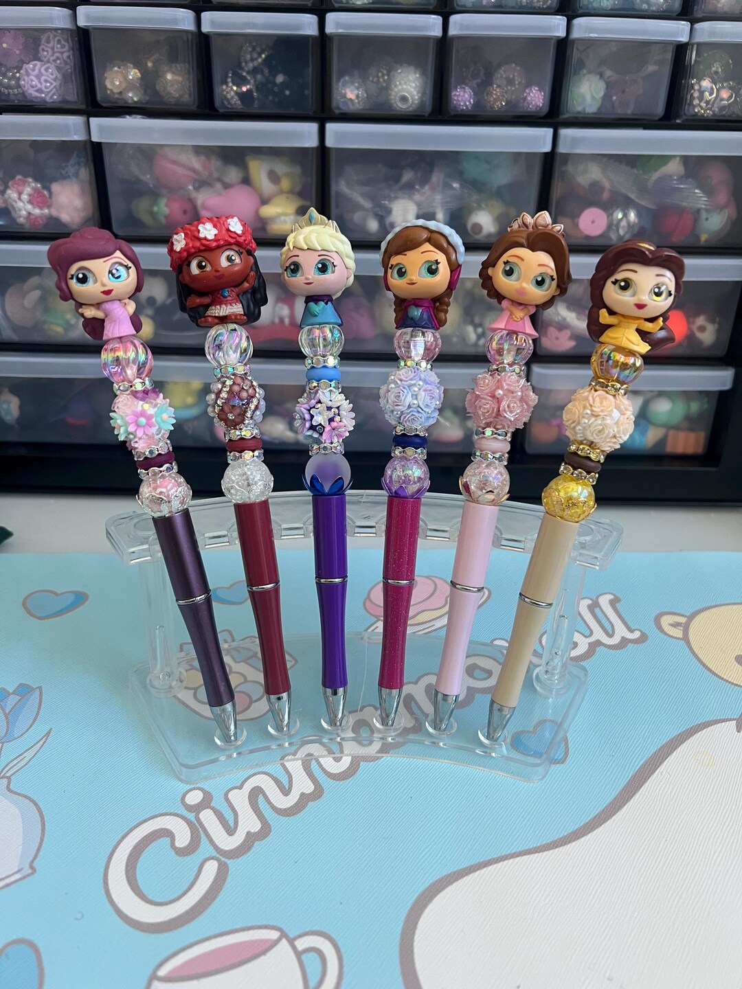 Beaded Pens | Doorable Pens | Custom Gifts | Princess - Etsy
