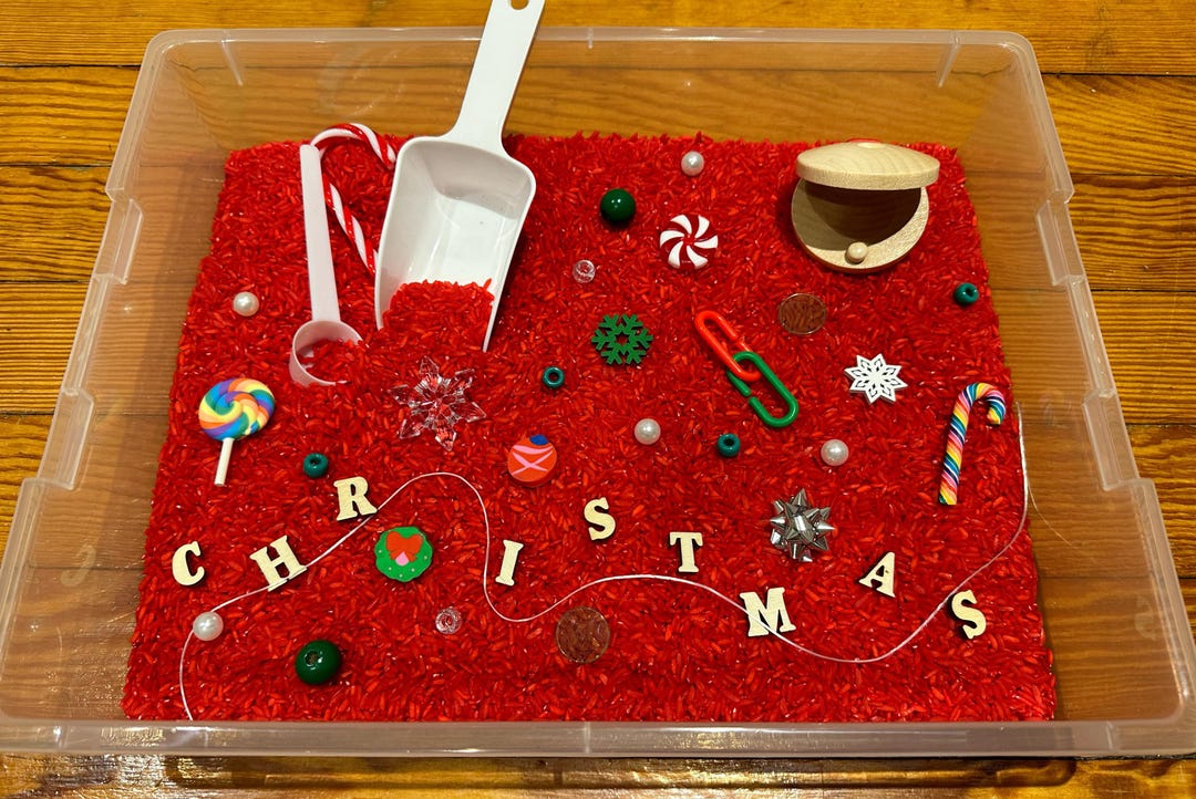 Christmas Sensory Bin Toddler Learning Gift Montessori Play Kit Busy ...