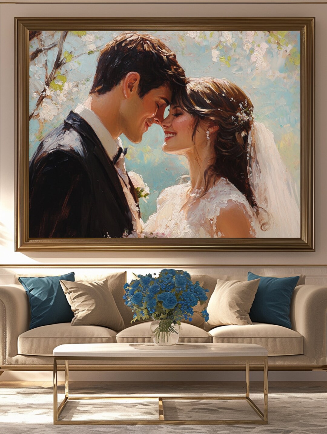 Custom People Portrait Oil Painting Hand-painted Art for Memorable ...