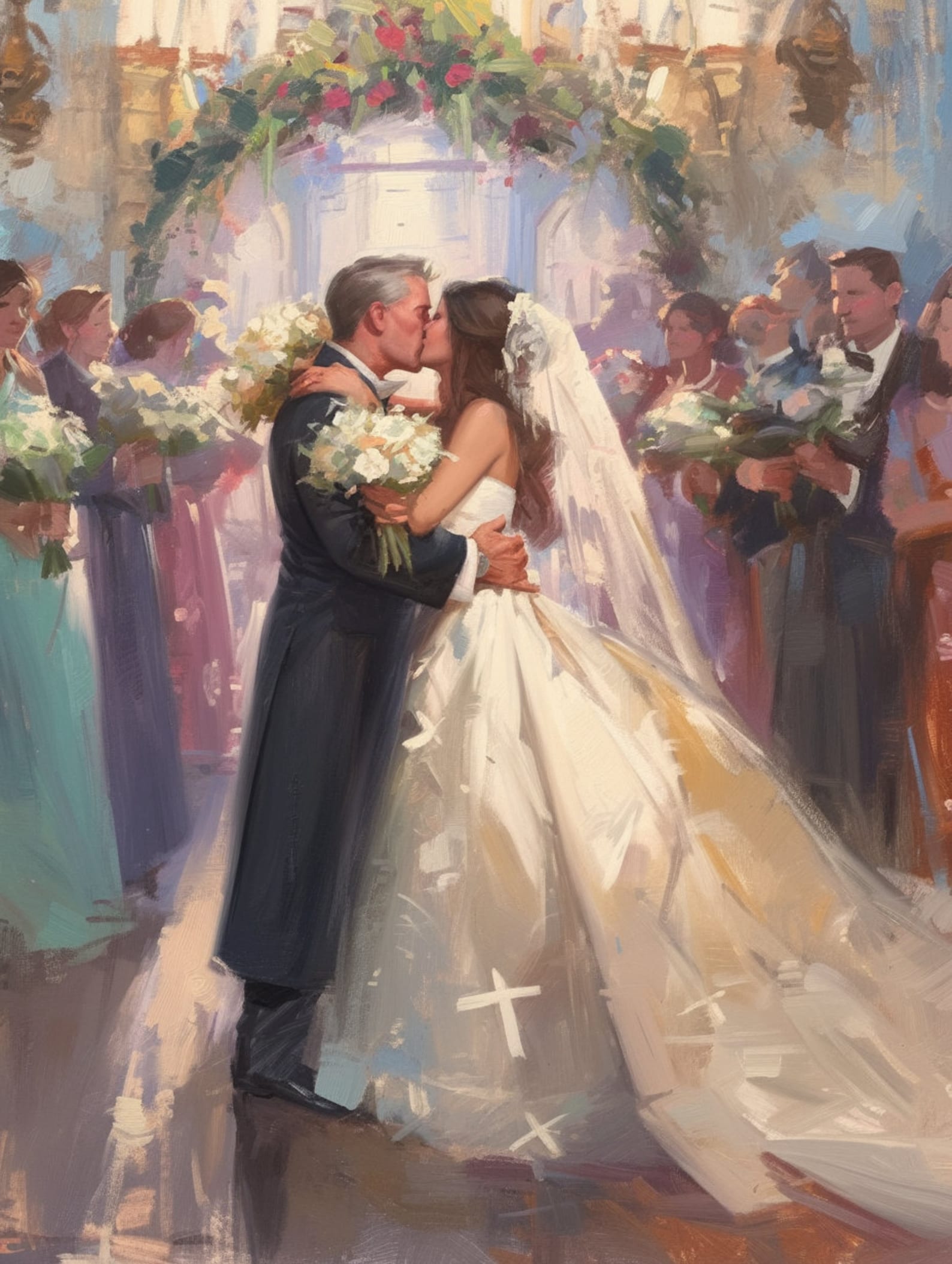 Custom People Portrait Oil Painting Hand-painted Art for Memorable ...