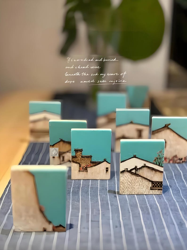 Handcrafted Wooden Refrigerator Magnets Natural Engraved Wood With ...