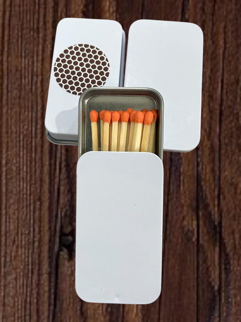 Custom Color Matchsticks in Tin With Striker - Etsy