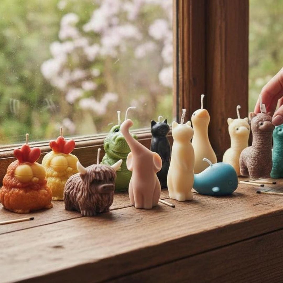 Animal and Character Candles - Etsy