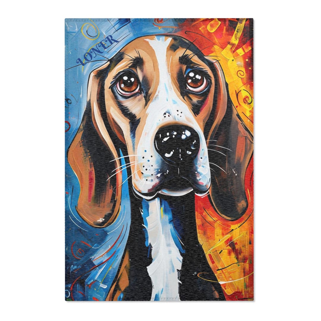 Loner the Droopy Dog Eye Area Rugs - Etsy
