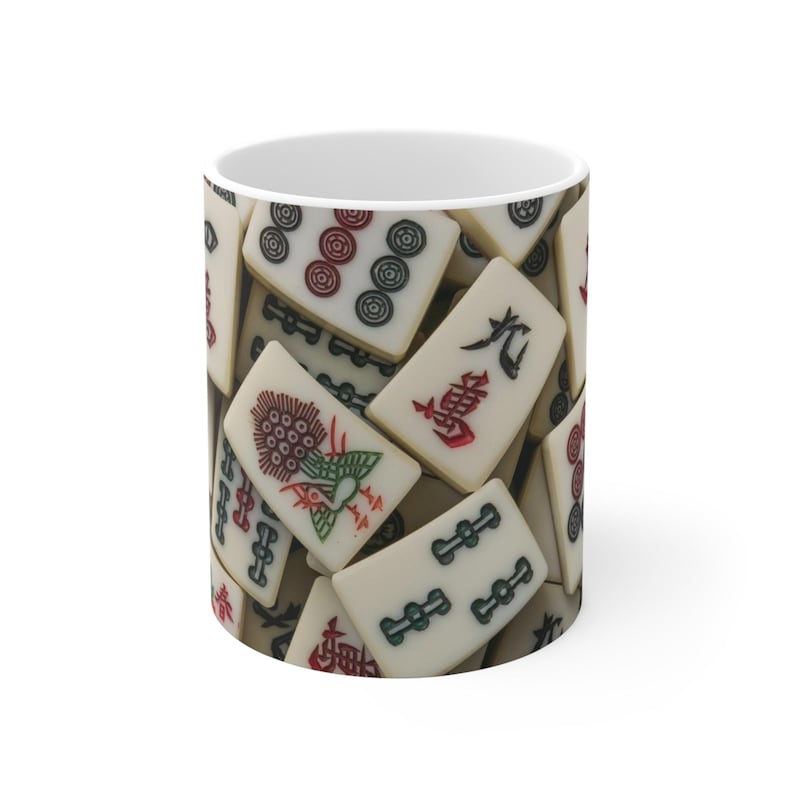 Mahjong-themed Ceramic Mug, Perfect for Game Nights, Gift for Mahjong ...