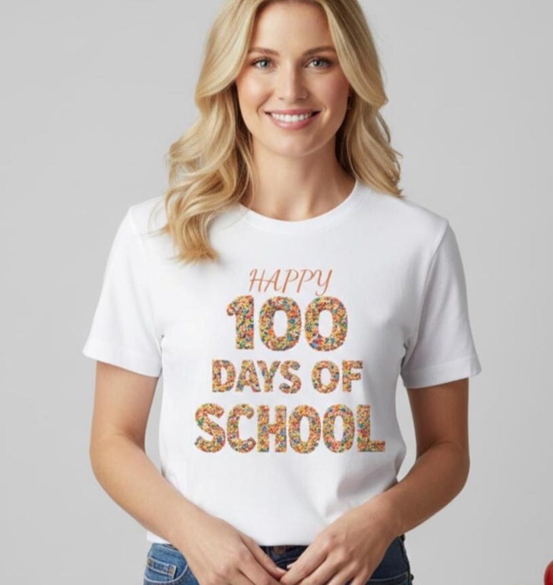 100 Days of School Rainbow Sprinkles T-shirt- Optional Personalization ...