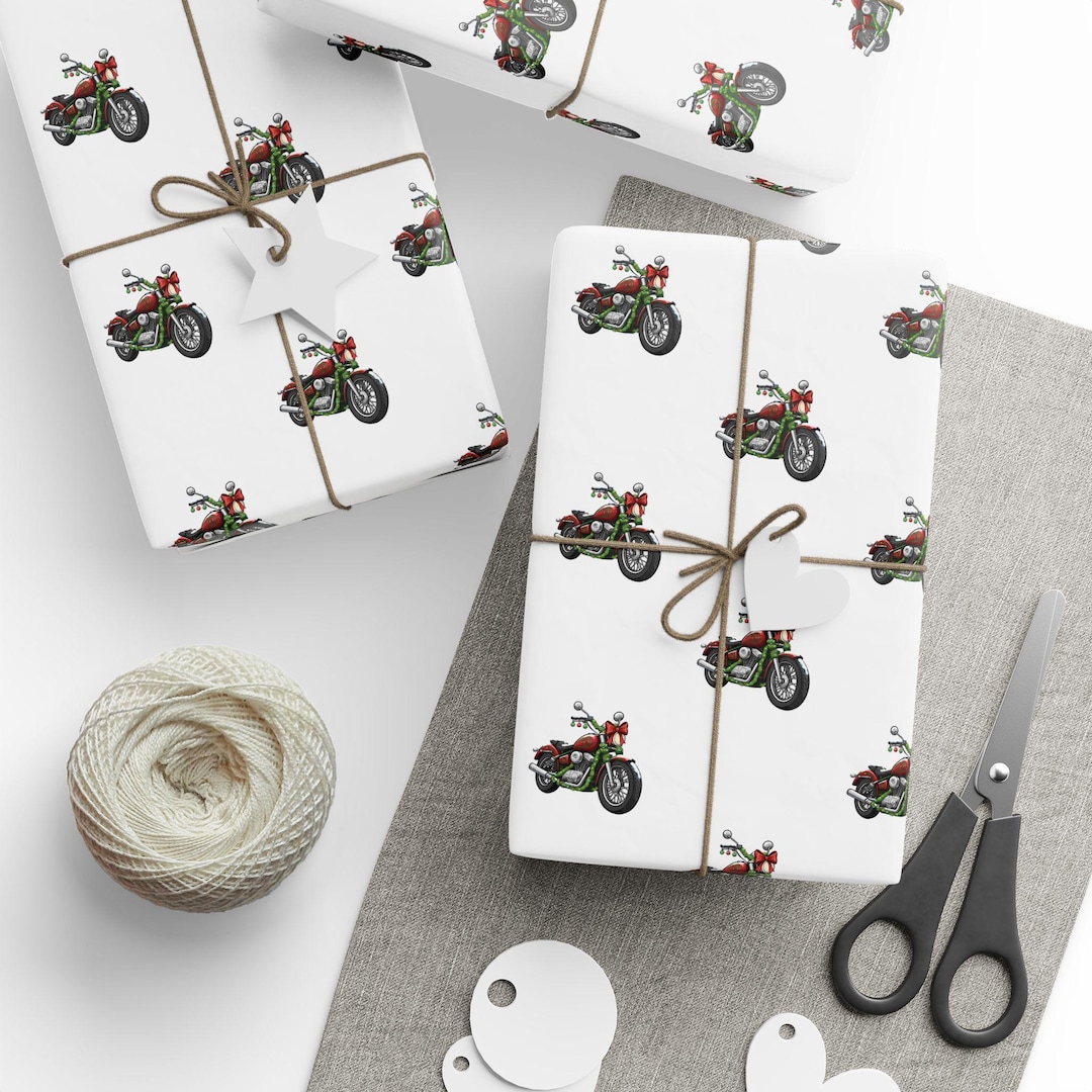 Motorcycle Wrapping Paper - Unique Gift Wrap for Bikers, Motorcycle ...