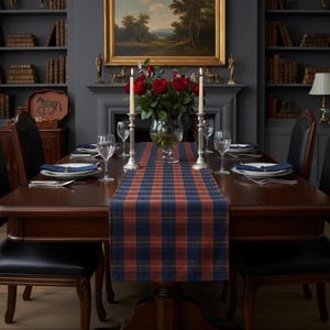 Cozy Plaid Table Runner | Farmhouse Decor, Holiday Table Setting ...
