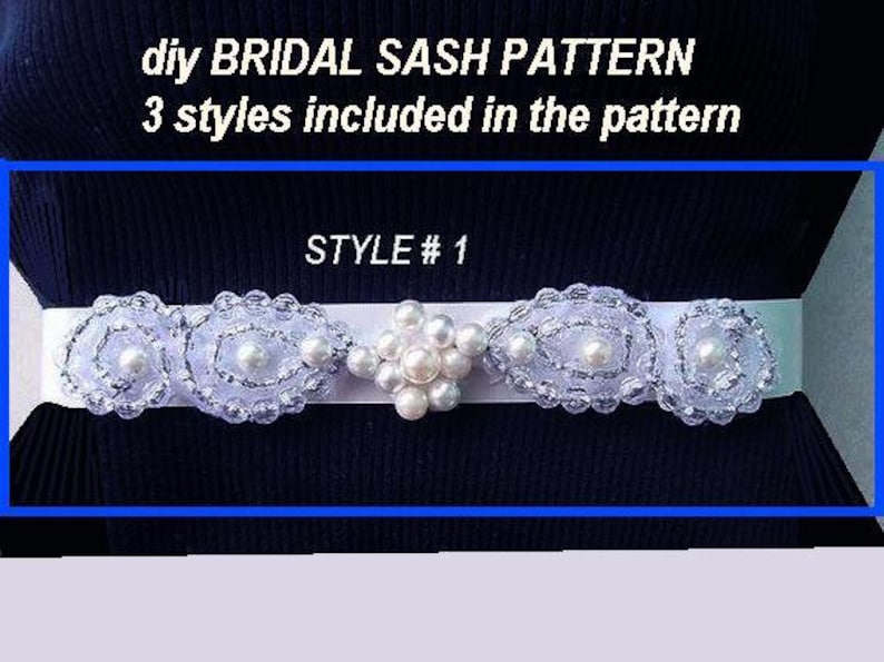 Pattern, BEADED, BRIDAL SASH, Tutorial Num. 37, Diy Instructions ...