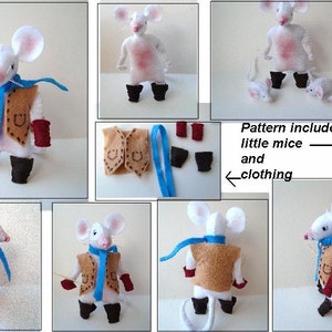 Pdf Sewing Pattern Felt Mouse Miniatures Soft Sculpture - Etsy