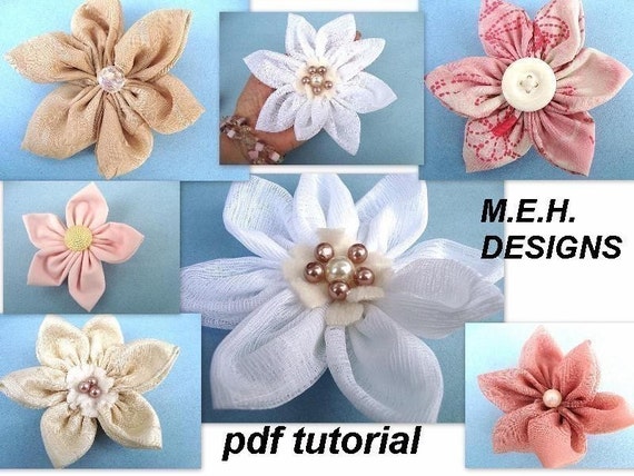 Gathered Fabric Flower Tutorial