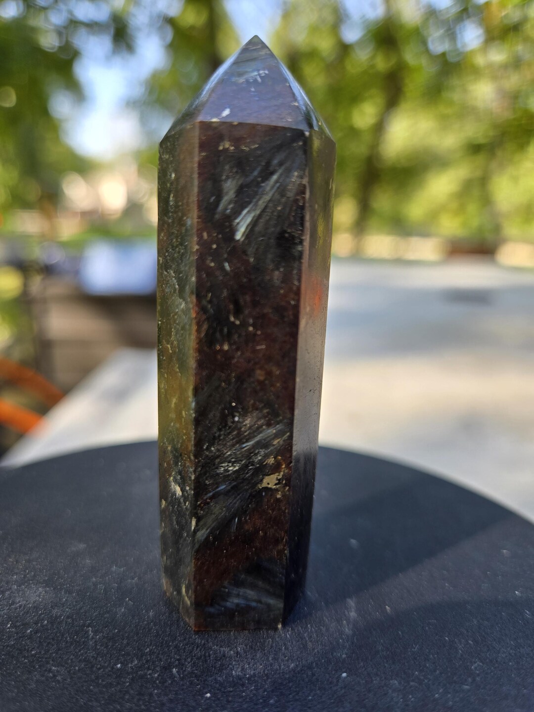 Firework Stone Tower, Astrophyllite Tower Crystal Stone - Etsy