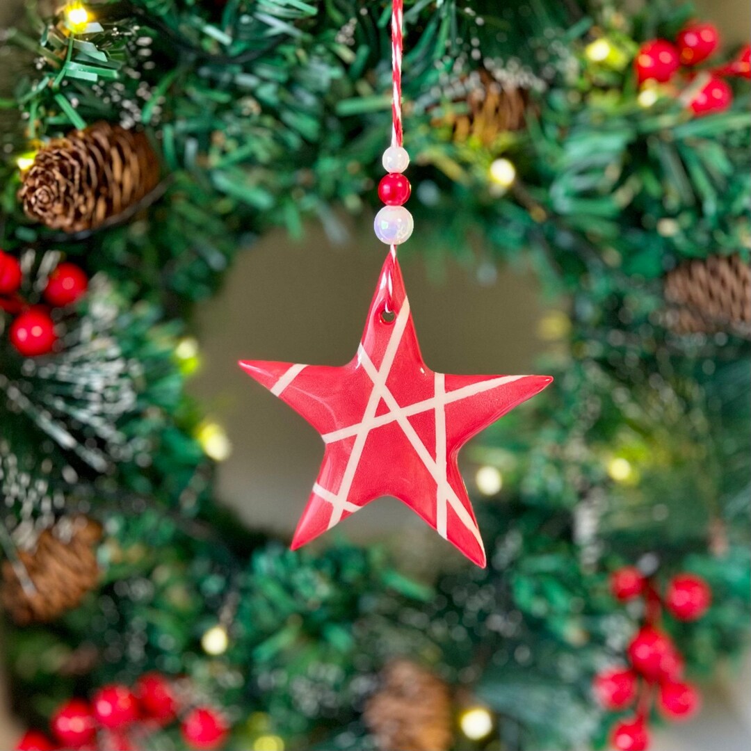 Large Star - Handmade Ceramic Christmas Ornament - Etsy