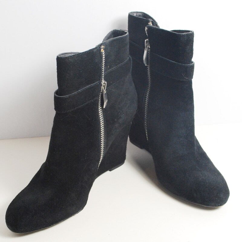 Wedge Buckle Boots - Etsy