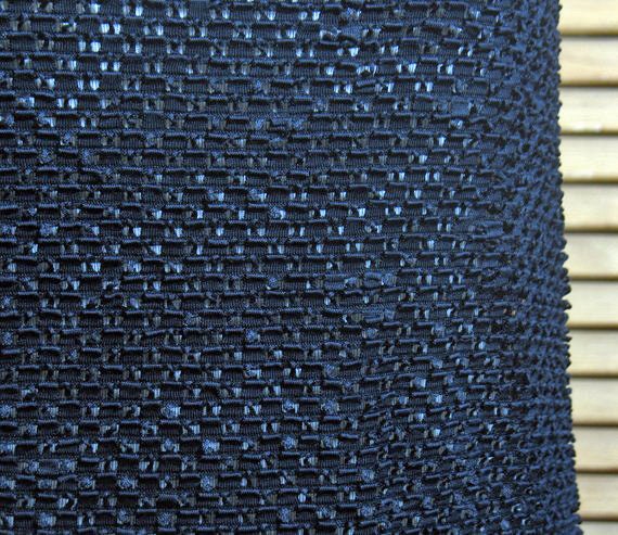 Vintage Black Jane Yuen Textured Semi Sheer Mini Dres… - Gem