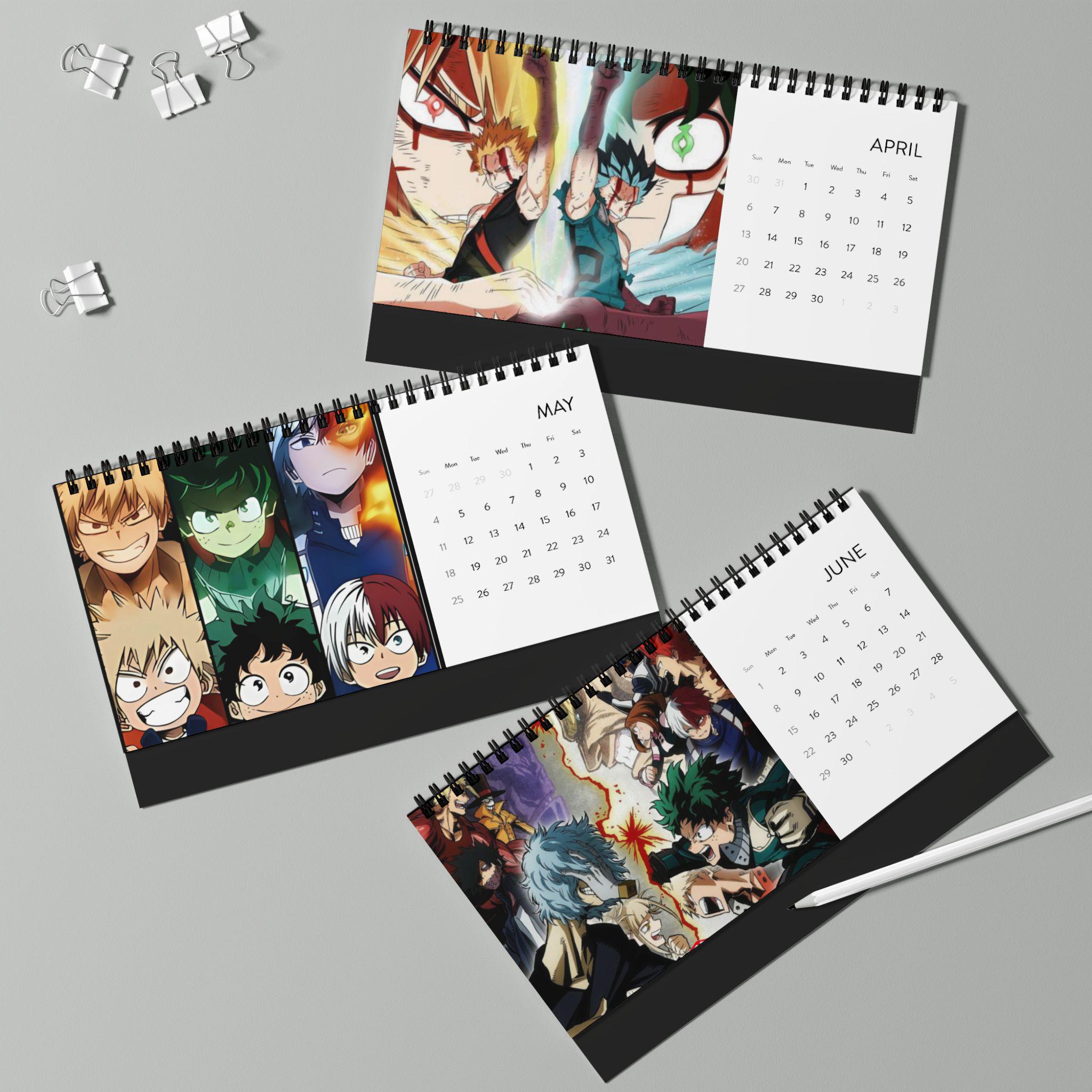 Anime Calendar, My Hero Academia Desk Calendar 2025, Hero Academia ...
