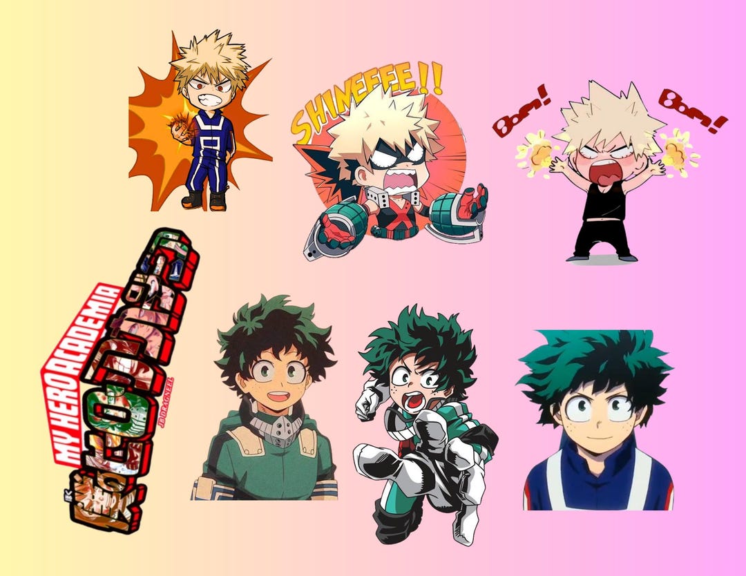 My Hero Academia Digital Stickers | Anime Sticker Pack for Scrapbooking ...