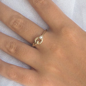 Girl's Gold Flower Ring Girls Flower Birthstone Ring | Etsy