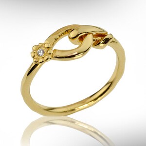 Girl's Gold Flower Ring, Girls Flower Birthstone Ring, Teen Girls Gold ...