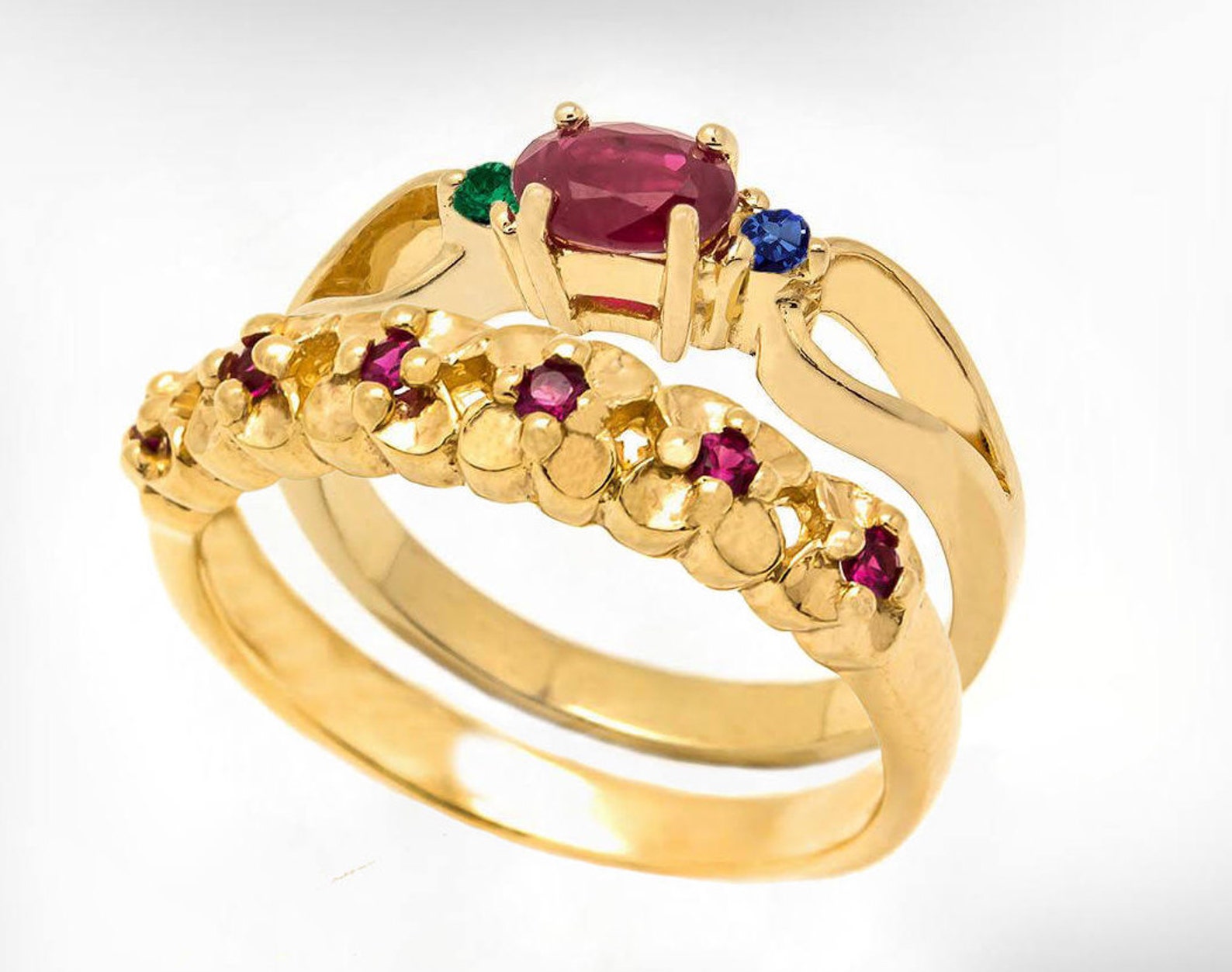 14k 18k Gold Women Wedding Rings Set Vintage Style Engagement - Etsy