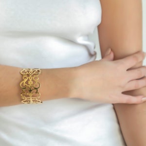 Magen David, Cuff Bracelet, Star of David Jewish Jewelry, Wide Sterling Silver Lace Bracelet ...