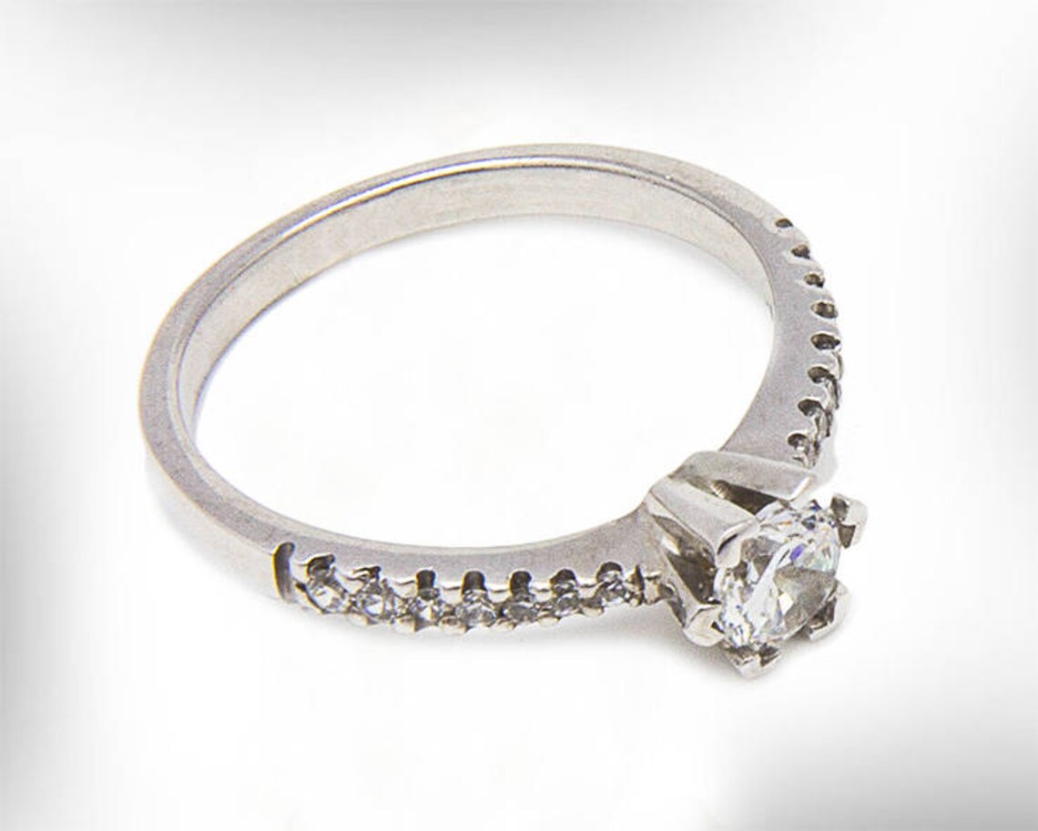 Wedding Rings Set Luxury Bridal Rings Set 14K Gold Rings | Etsy