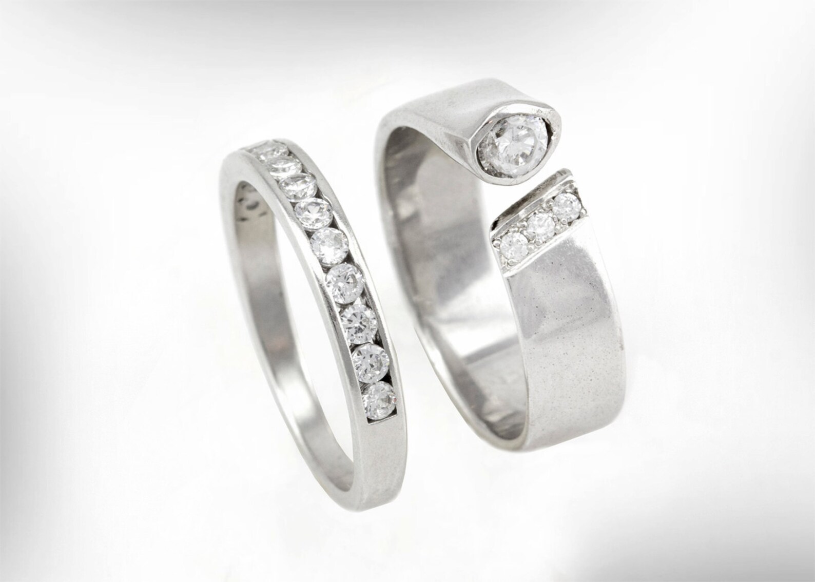 Unique Wedding Ring Set Bridal Ring Set Unique Diamond | Etsy