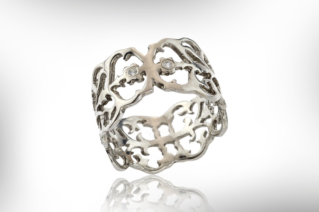 Womens Wedding Band White Gold Unique Wedding Bands Women White Gold ...