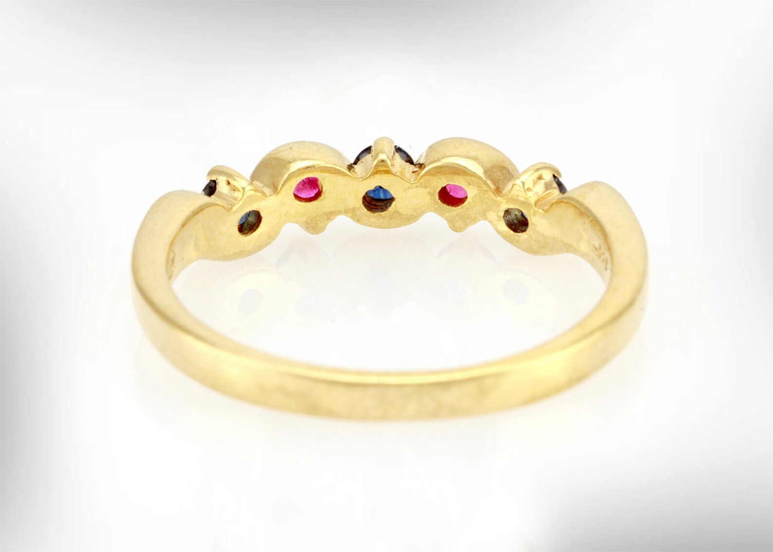 Sapphire and Ruby Unique Wedding Ring for Women Gold and - Etsy