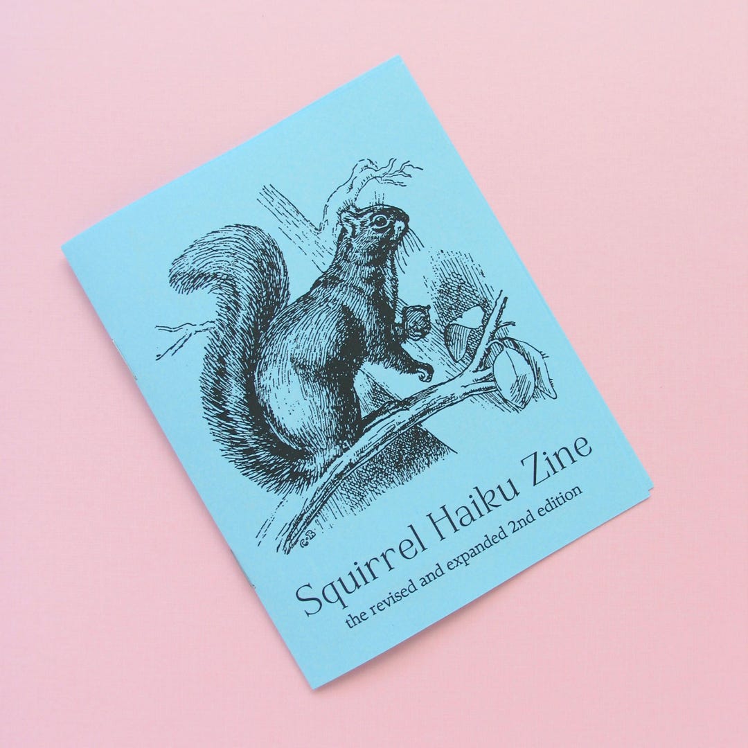 Squirrel Haiku Zine | Poetry Zine - Etsy