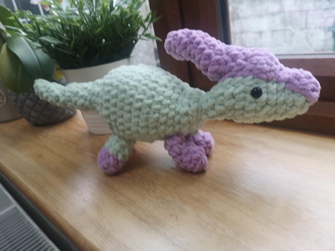 PDF PATTERN Parasaurolophus Crochet Dinosaur Baby Crochet Toy Amigurumi ...